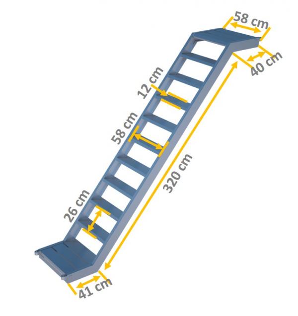 Alu-Treppe mit Podest Rux Super 0,65 m | Gerüste online kaufen | GERÜST ...
